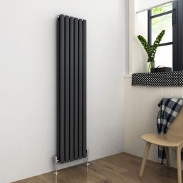 ELEGANT Designer Vertical Radiator Tall Upright Oval Column Panel ...