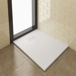Elegant 1200x700mm Slate Effect Anti-Slip Shower Tray + 90mm Waste