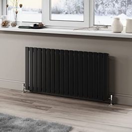 ELEGANT Black Radiators Single Panel Radiator 600 x 1224 mm Modern Flat ...