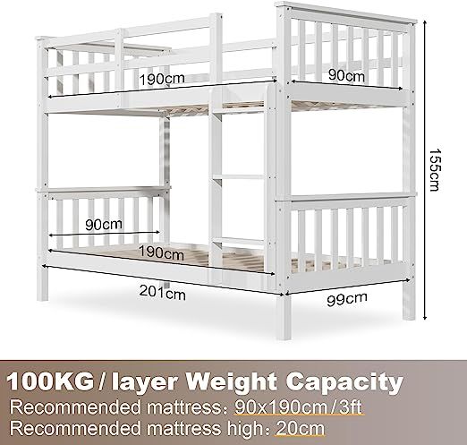 Standard size bunk beds store